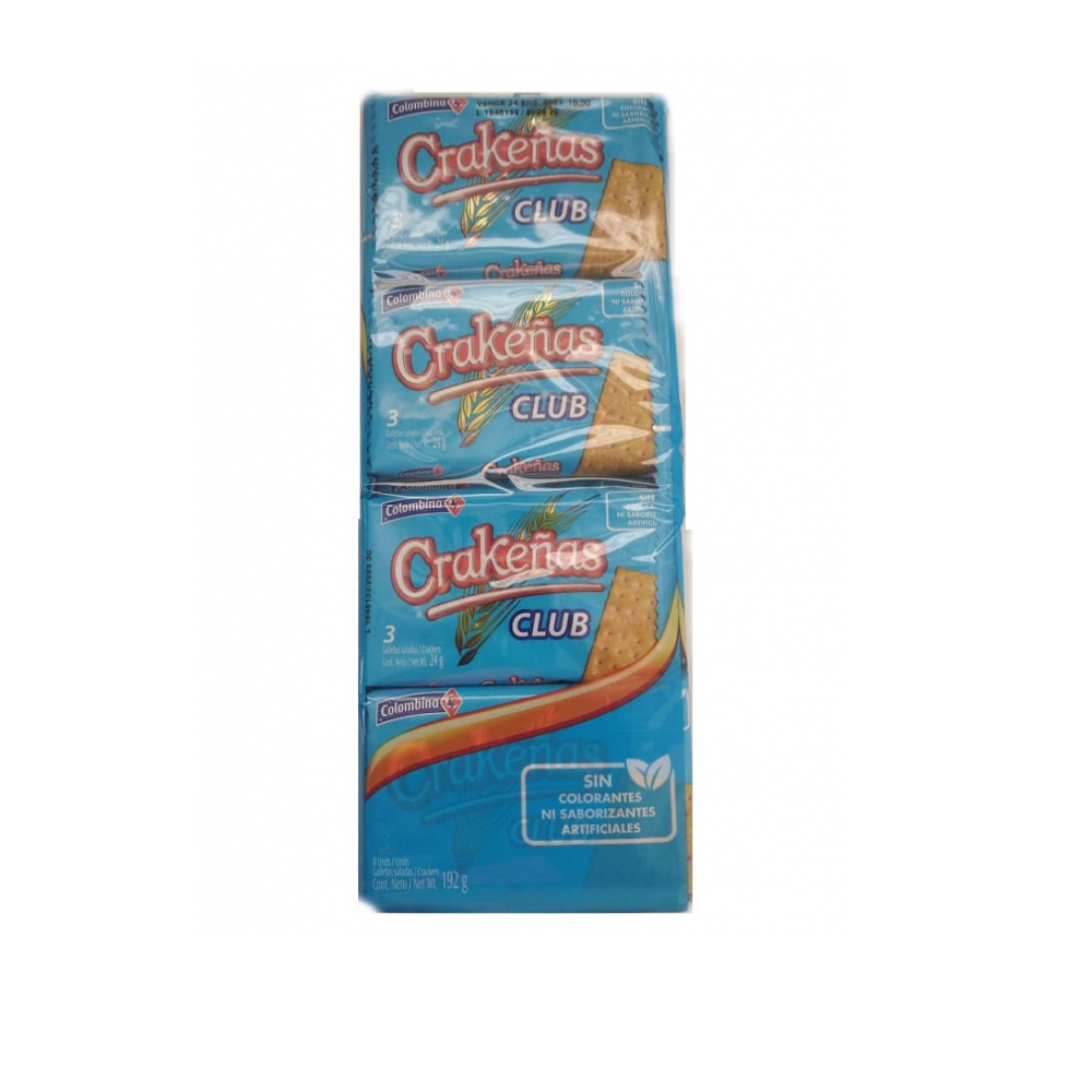 Galletas crakeñas Club Colombina (8 x 24 g / 12.4 oz) | Supermarket 23 ...