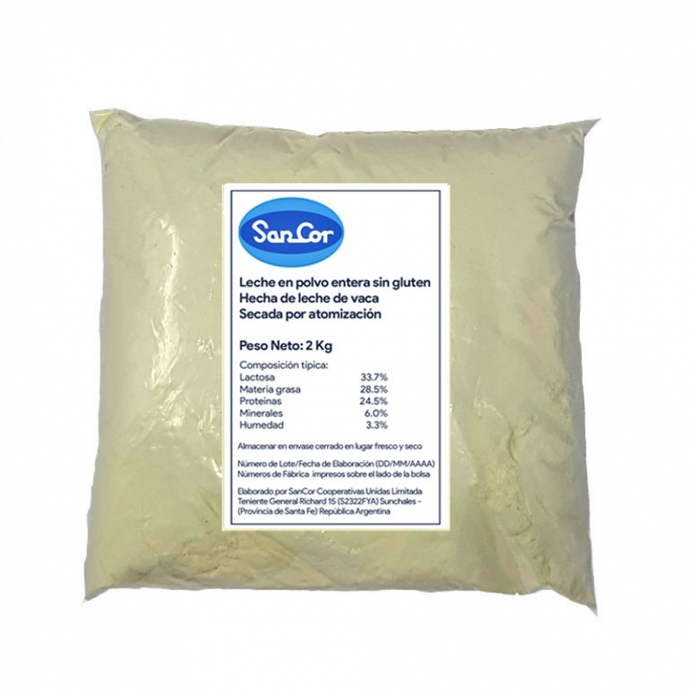 Whole milk powder SanCor (2 kg / 4.4 lb) | Online Agency to Buy and ...