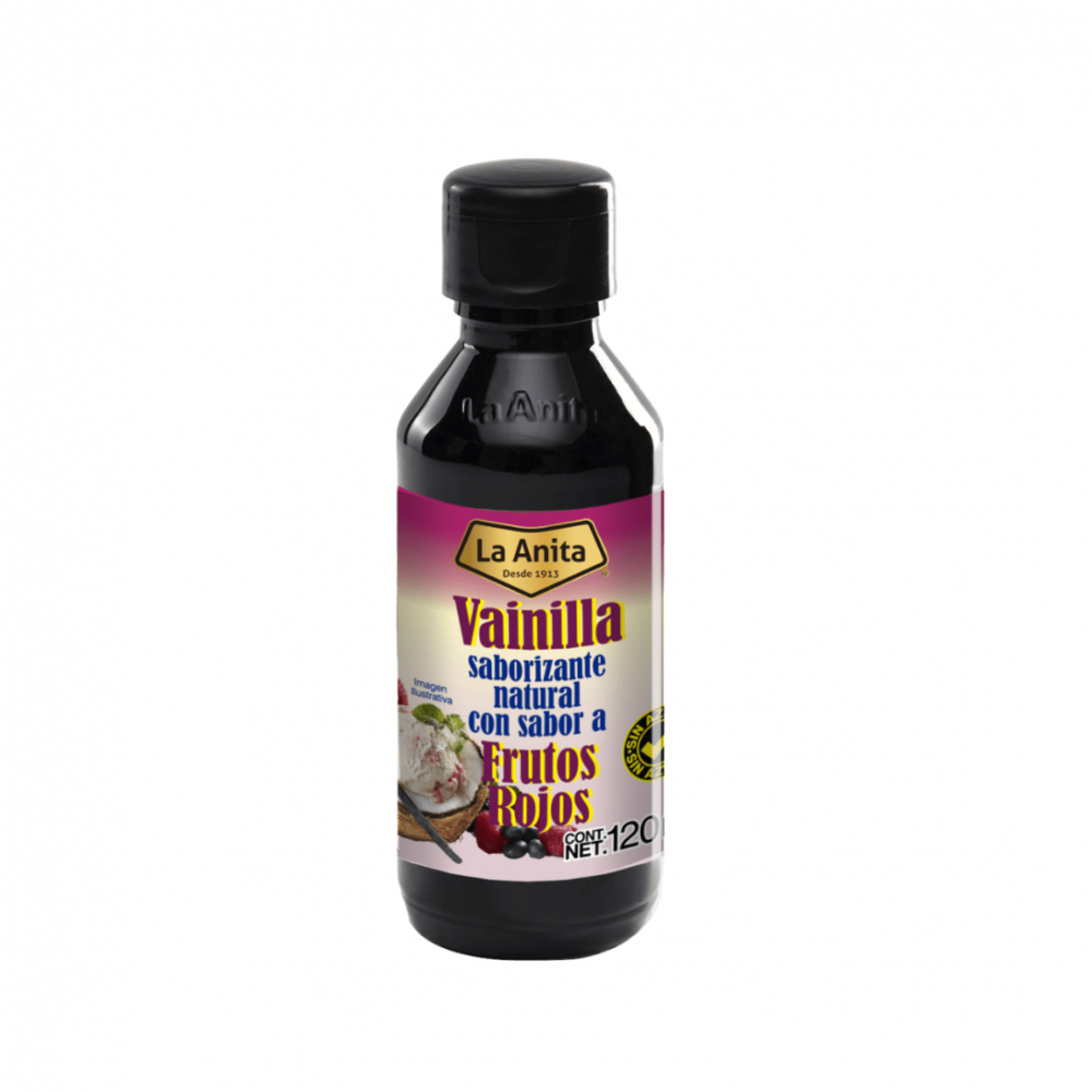 CompreMarket - Saborizante natural vainilla con sabor a frutos rojos La Anita (120 ml / 4.06 fl oz)