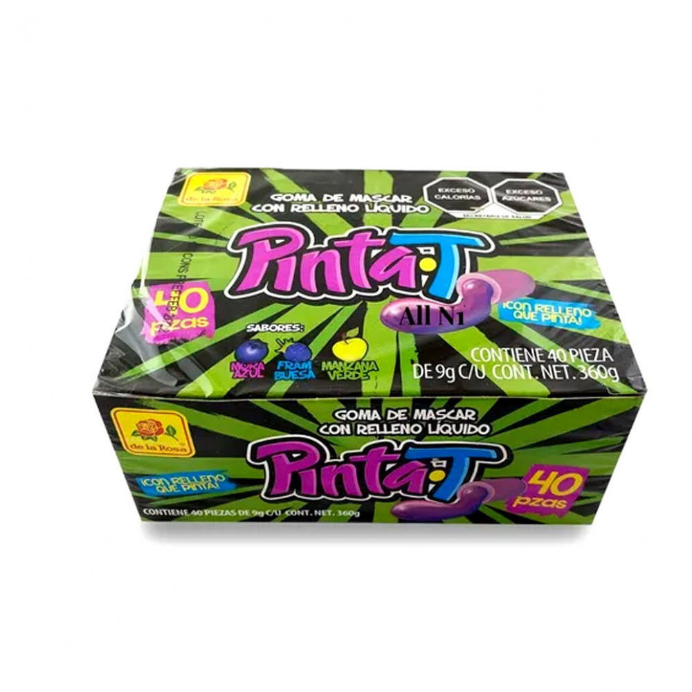 Chicle con Relleno líquido de colores mini pinta (360 g / 12.69 oz ...