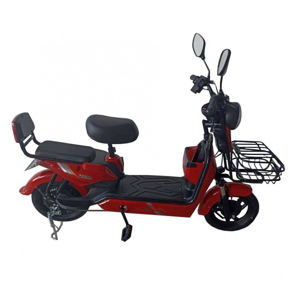 Bicicleta eléctrica roja LT 4209 Lifepo4 48 V 12 Ah Vedca ...
