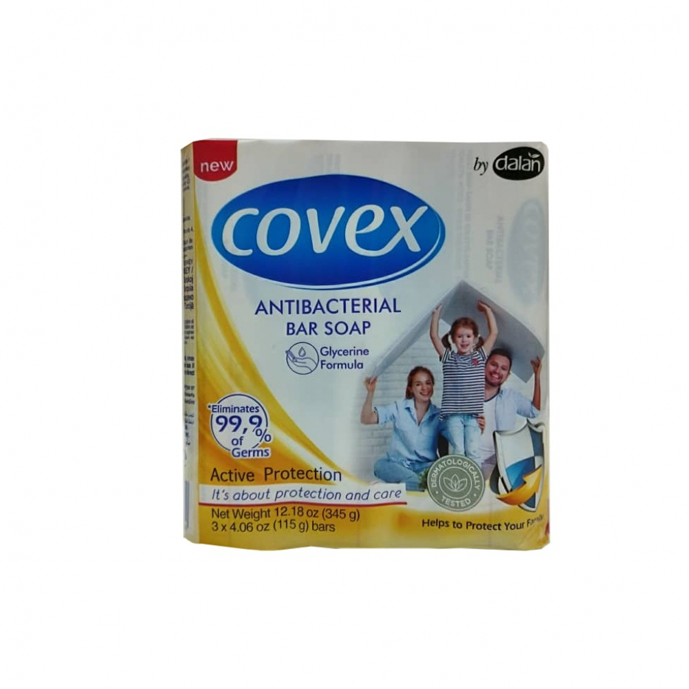 Covex active protection antibacterial soap (3 x 115 g / 4.06 oz ...
