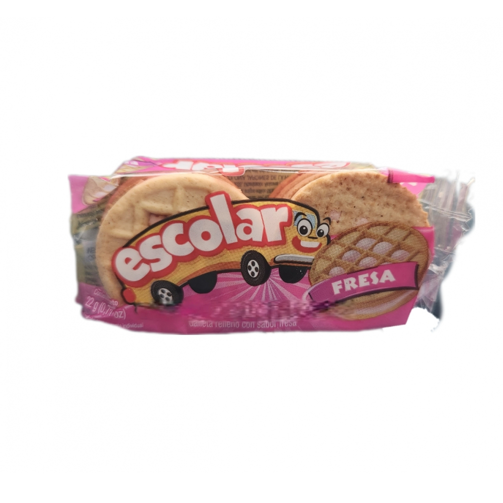 Galletas dulces con relleno sabor a fresa Escolar (22 g) | Supermarket ...