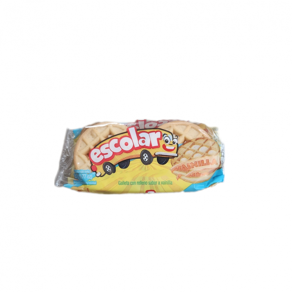 Galletas dulces con relleno sabor a vainilla Escolar (22 g ...
