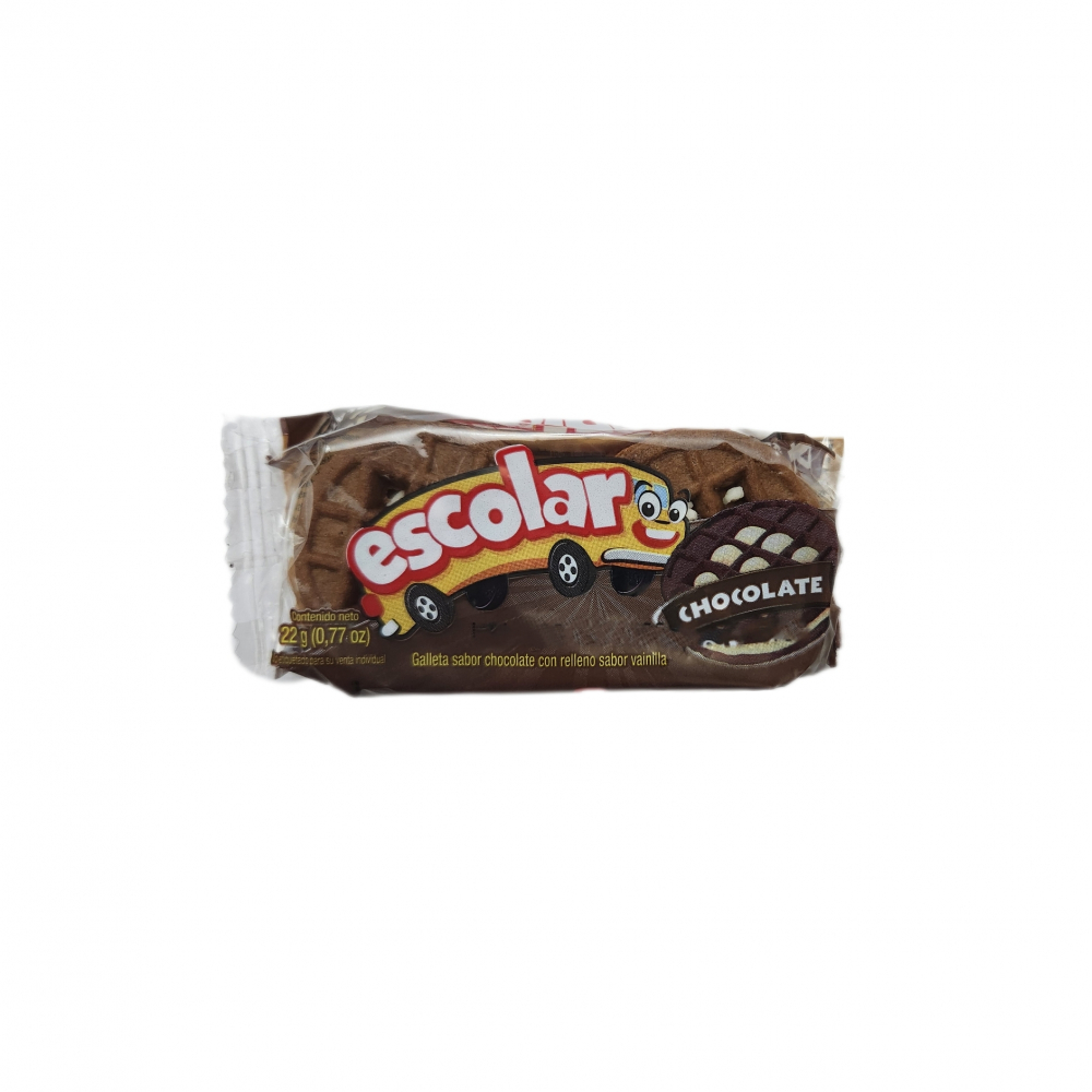Galletas dulces con relleno sabor a chocolate Escolar (22 g ...
