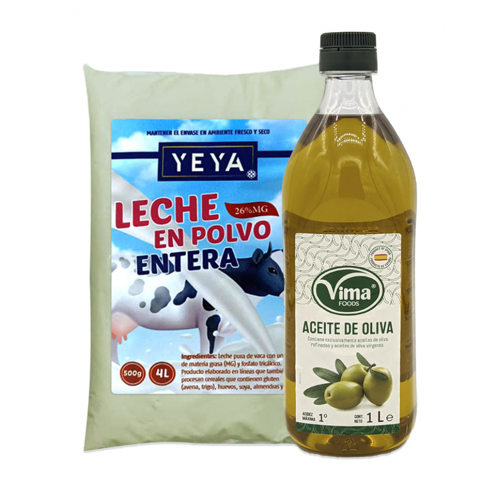 Combo: Leche Entera en polvo Yeya + Aceite de oliva Vima Foods ...