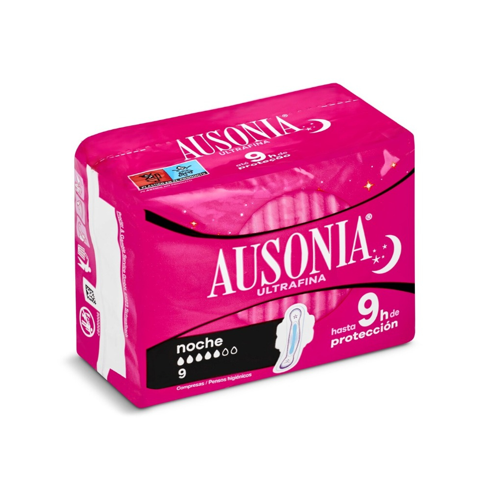 Compresas ultrafinas con alas Ausonia (9 U) | Supermarket 23 es una ...
