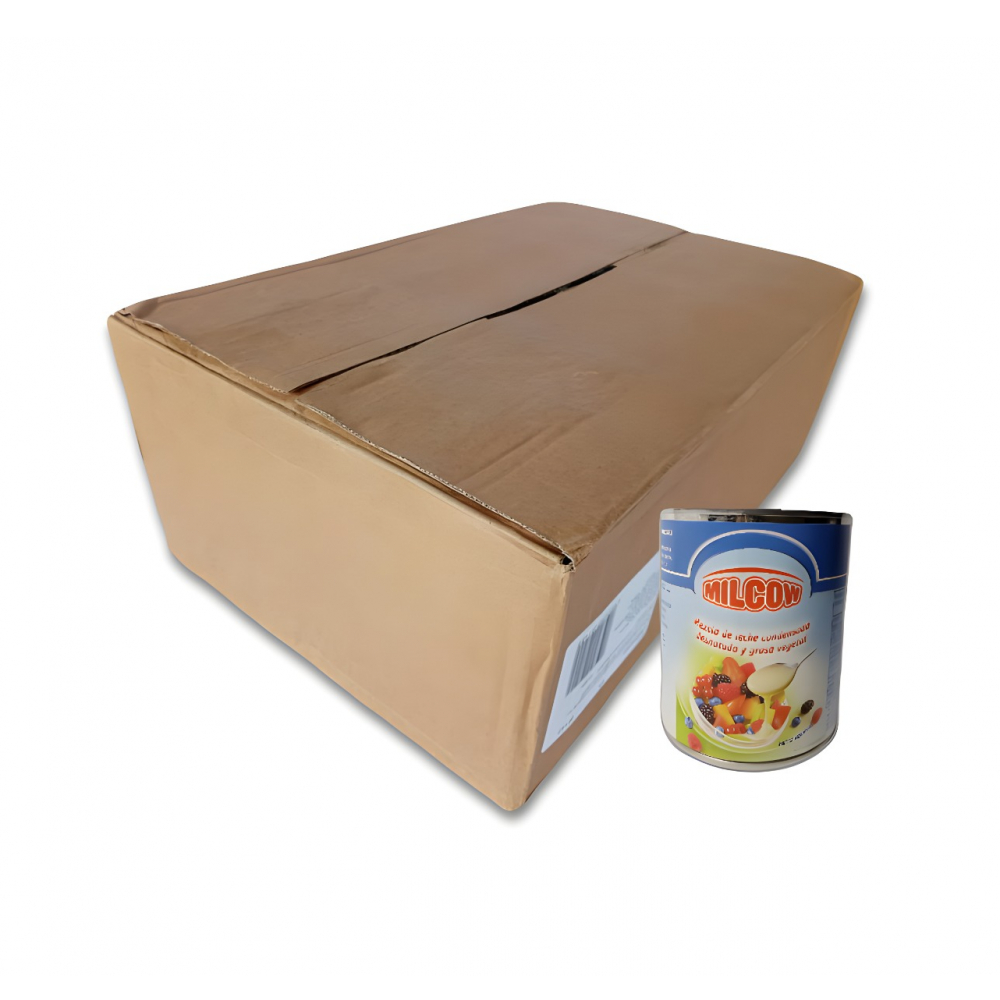 Mezcla de leche condensada desnatada y grasa vegetal Milcow (48 x 397 g ...