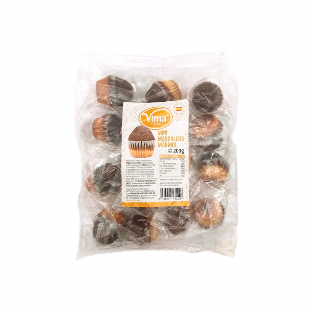 Mini magdalena con chispitas de chocolate Vima Foods (200 g / 7.05 oz ...