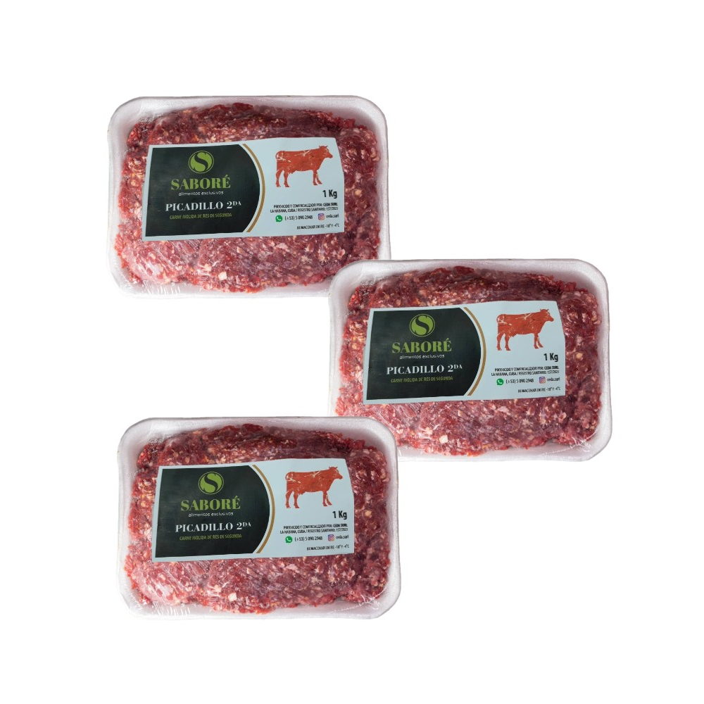 Second quality beef minced meat (3 x 1 kg / 2.2 lb) | Online Agency to ...