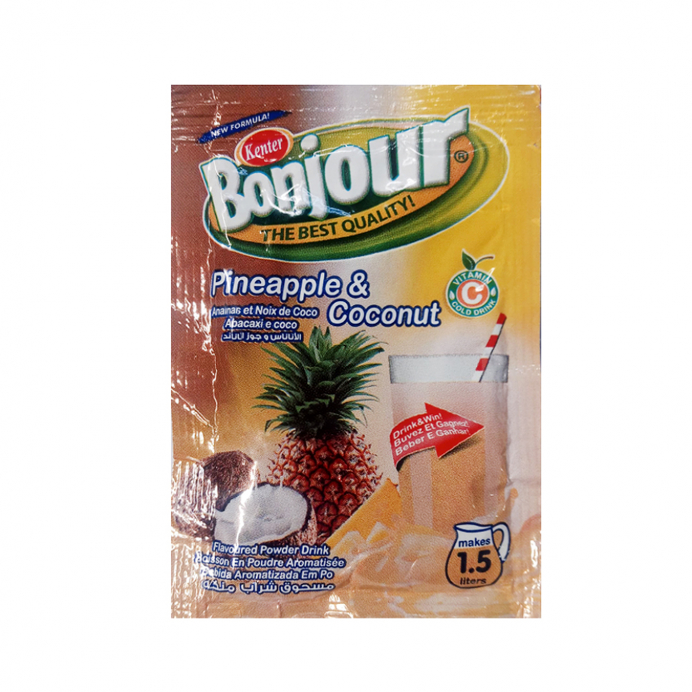 Refresco instantáneo sabor piña y coco Bonjour (9 g) | Supermarket 23 ...