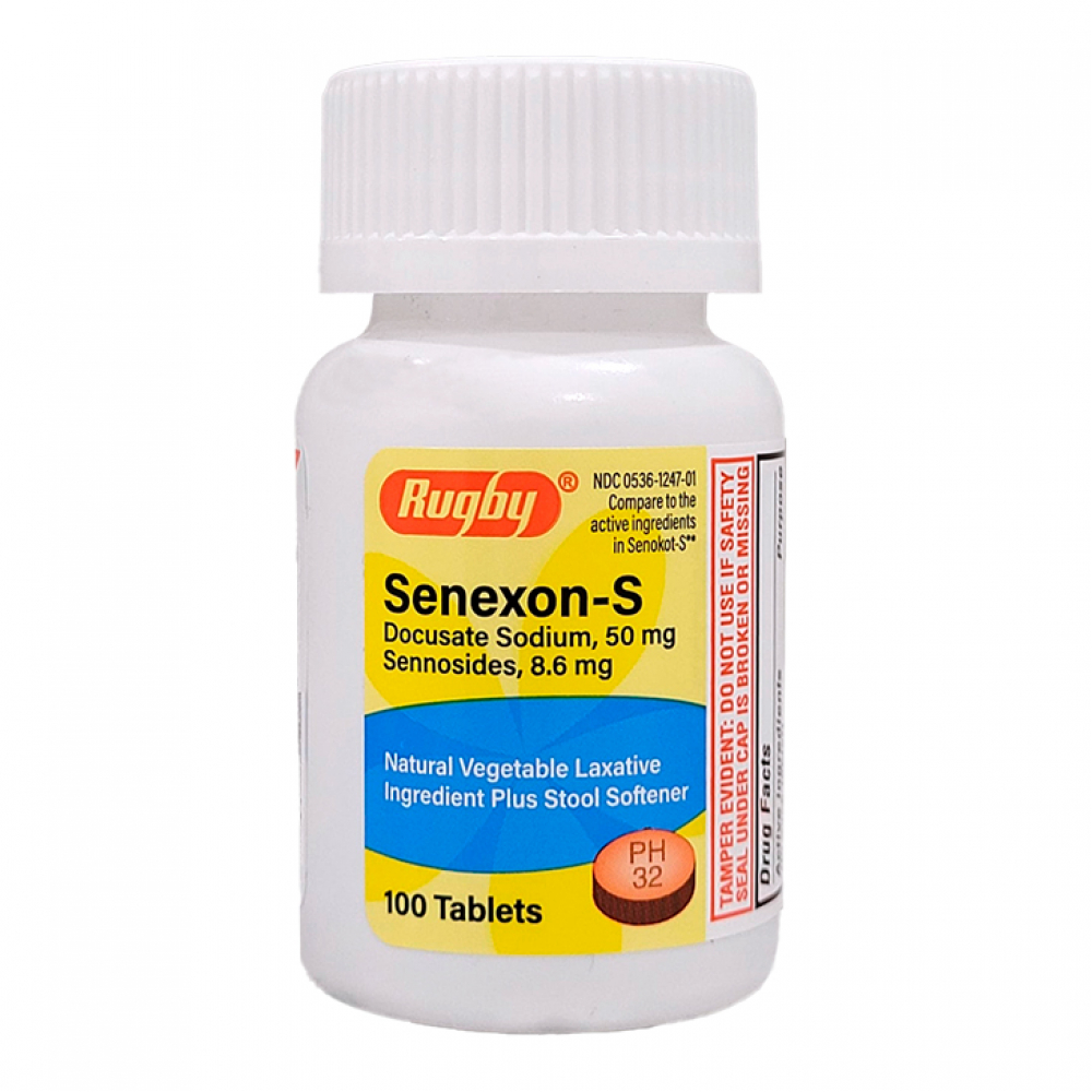 Senexon-S. Docusato de sodio 50 mg + Senósidos 8.6 mg Rugby (100 ...