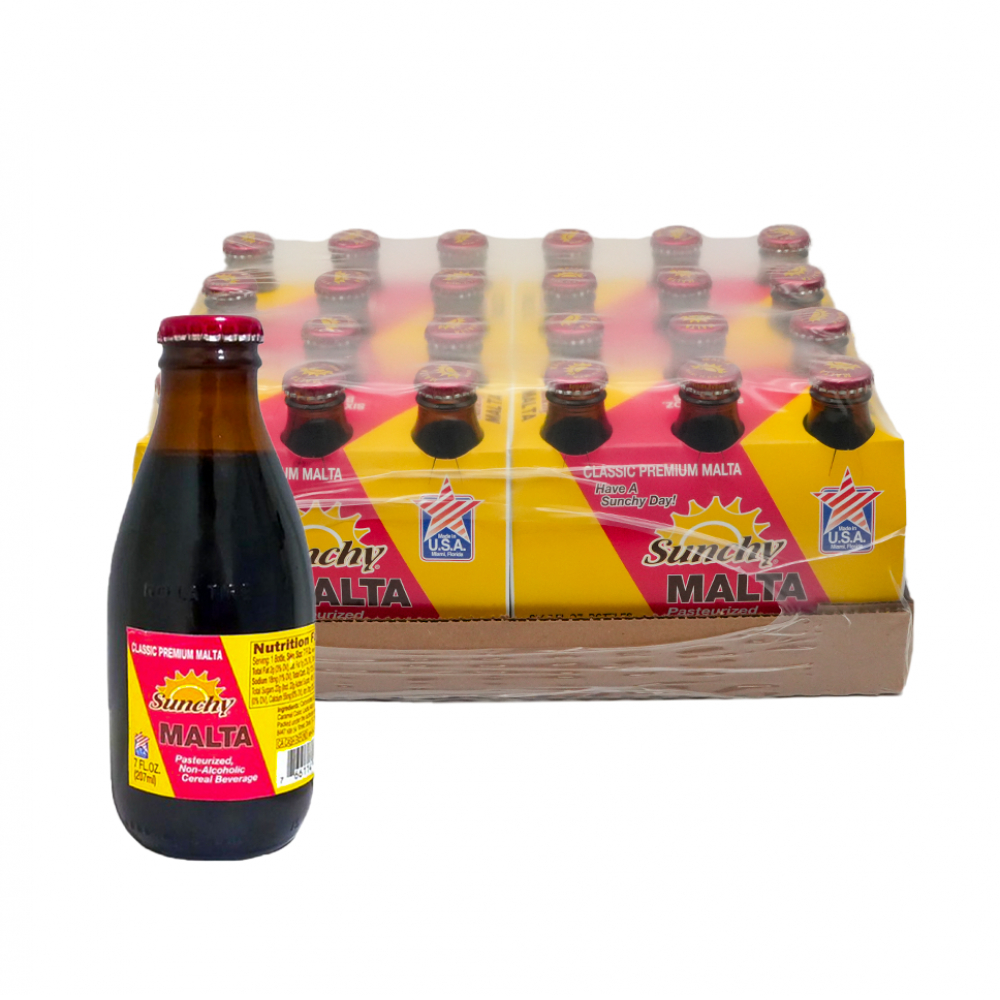 Malta en botella Sunchy (24 x 207 ml / 7 fl oz) | Supermarket 23 es una ...