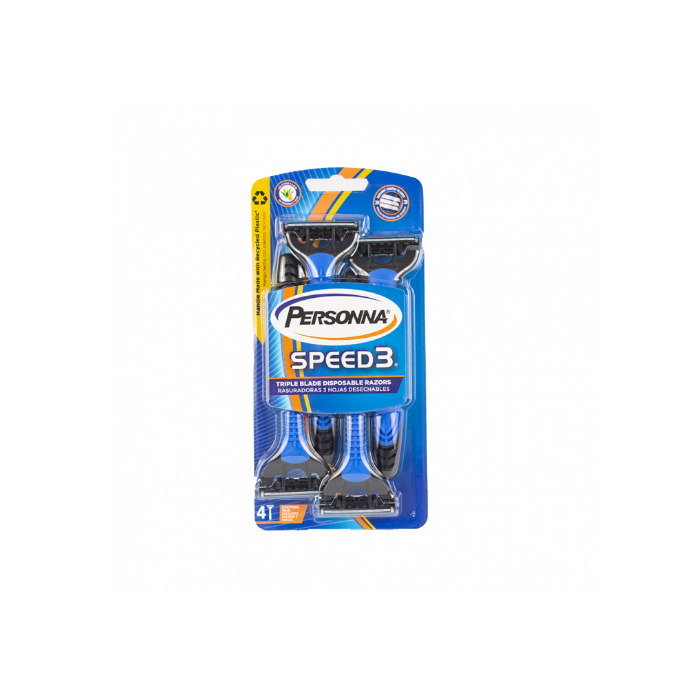 Personna Speed 3-Blade Disposable Razor (4 u) | Online Agency to Buy ...