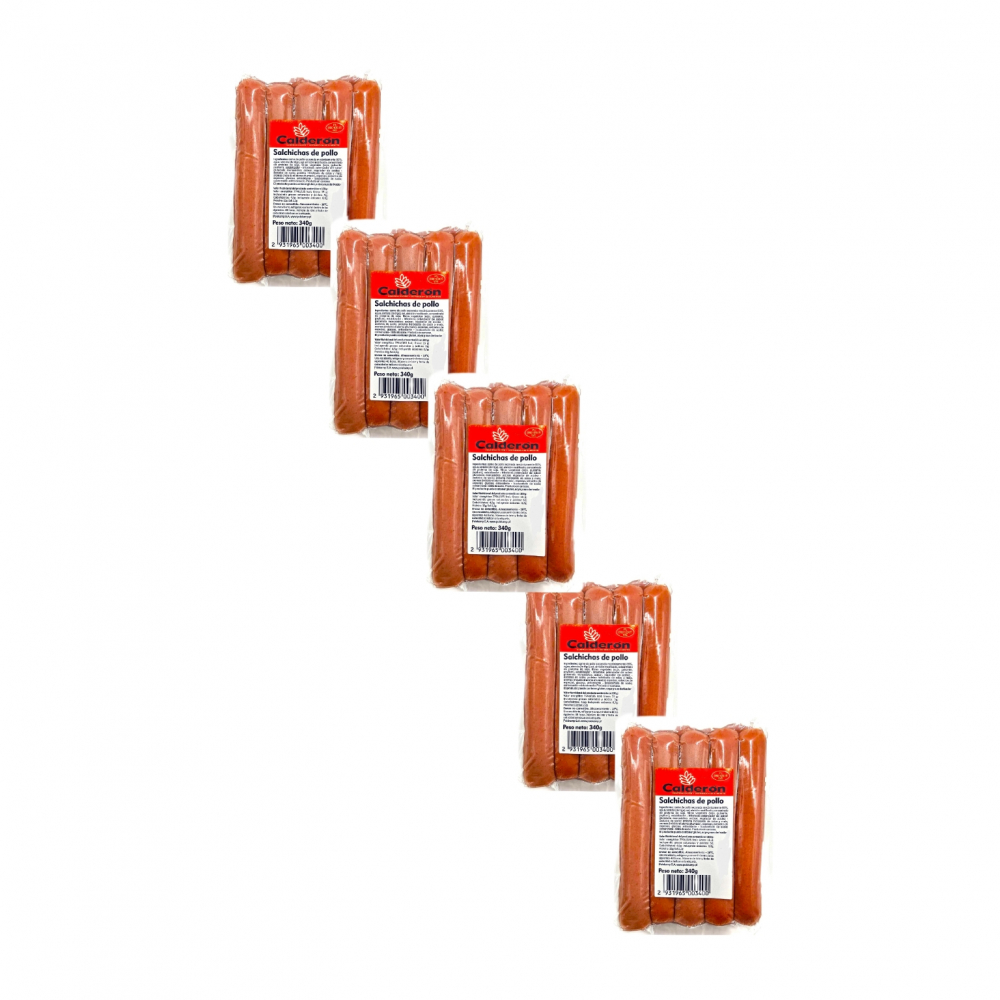 Calderón Chicken Sausages (5 x 340 g / 12 oz) | Online Agency to Buy ...