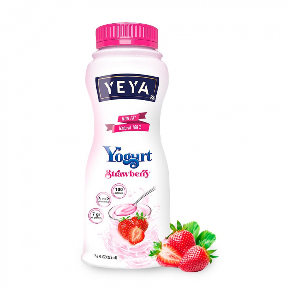 Yogurt probiótico pasteurizado sabor fresa Yeya (225 ml) | Supermarket ...