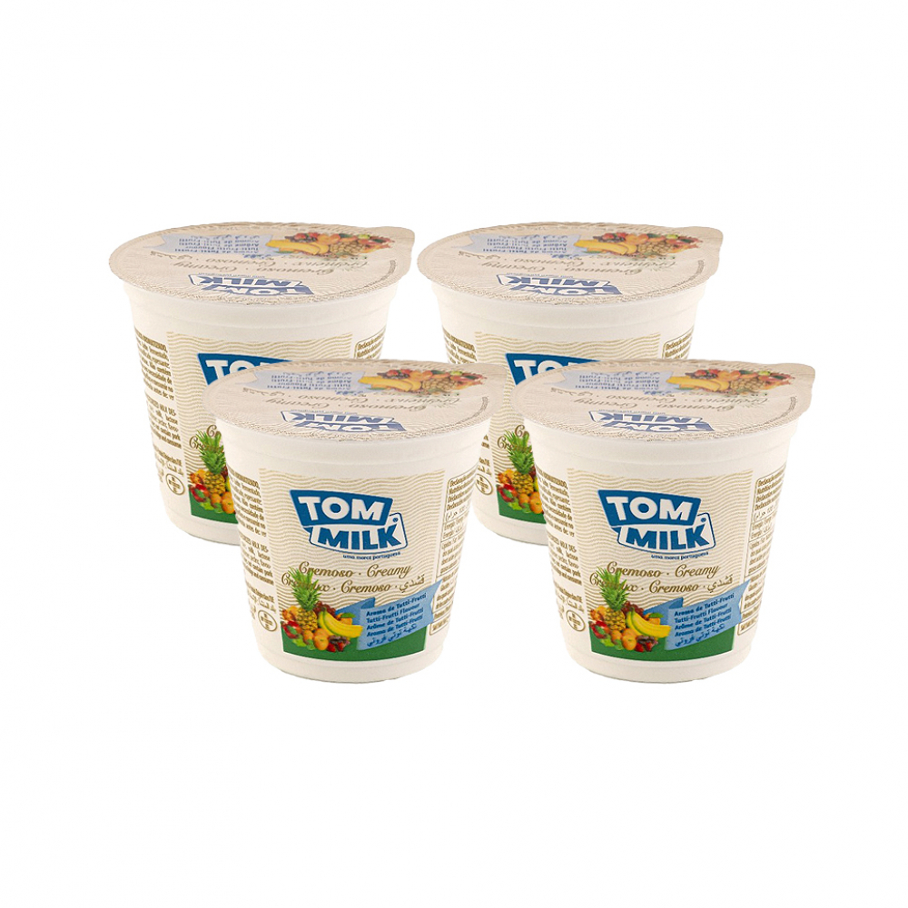 Yogurt pasteurizado sabor macedonia Tom Milk (4 x 125 g / 4.41 oz ...