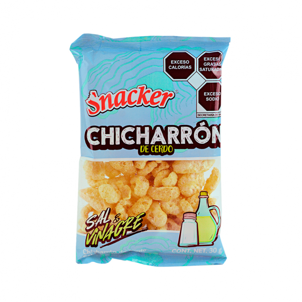 Chicharrón de cerdo sabor sal y vinagre Snacker (30 g / 1.05 oz ...