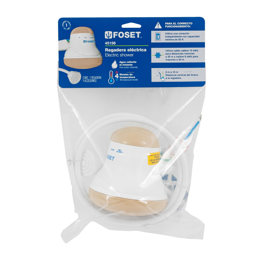 CompreMarket - Ducha eléctrica con 4 niveles de temperatura Foset 45156