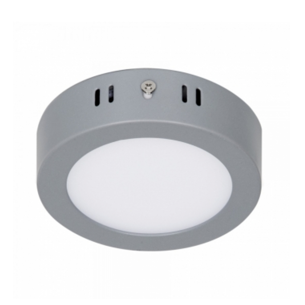 Luminario redondo gris LED 6 W Volteck PLA-214L | Supermarket 23 es una ...