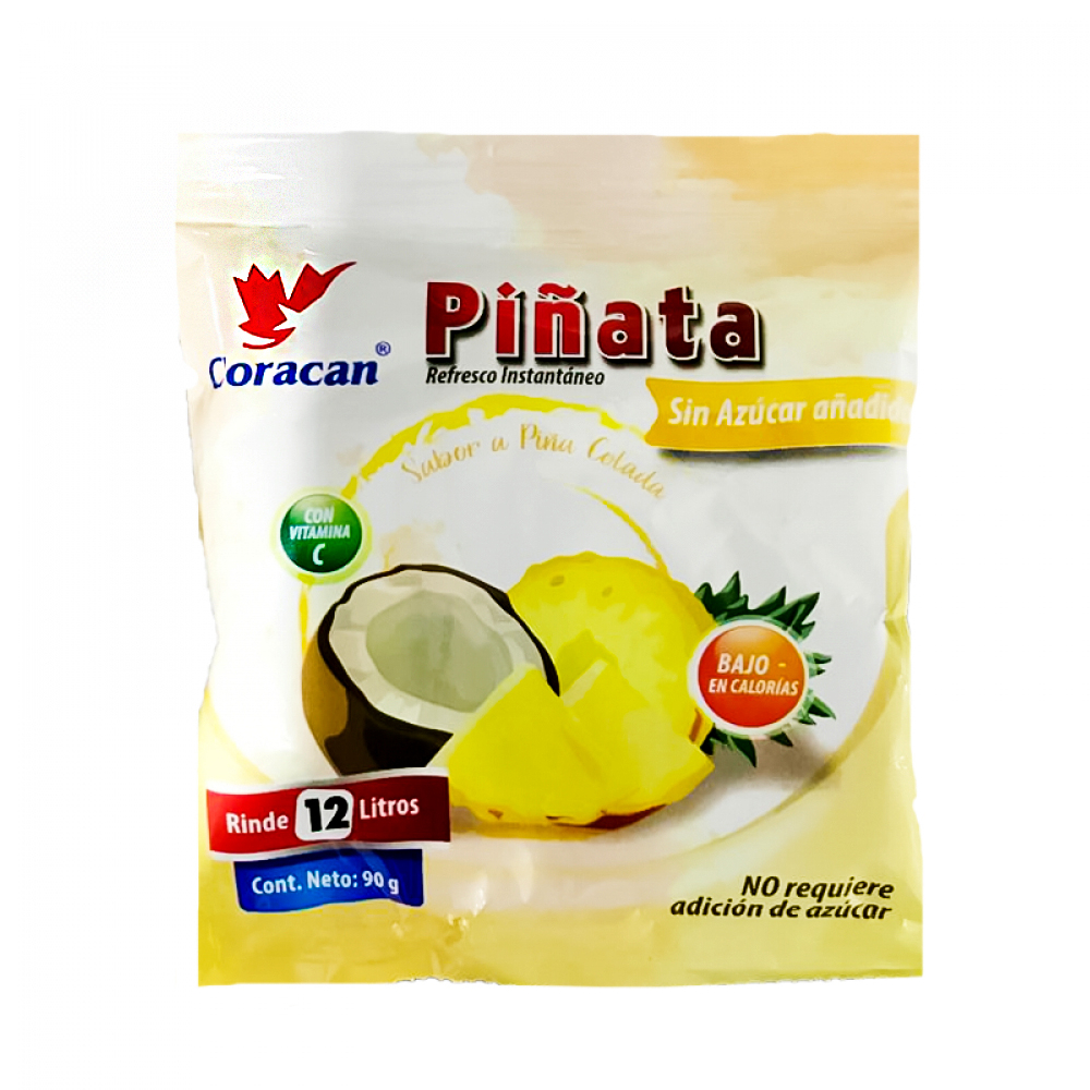 Refresco Instantáneo sabor piña colada sin azúcar Piñata (90 g / 3.17 ...