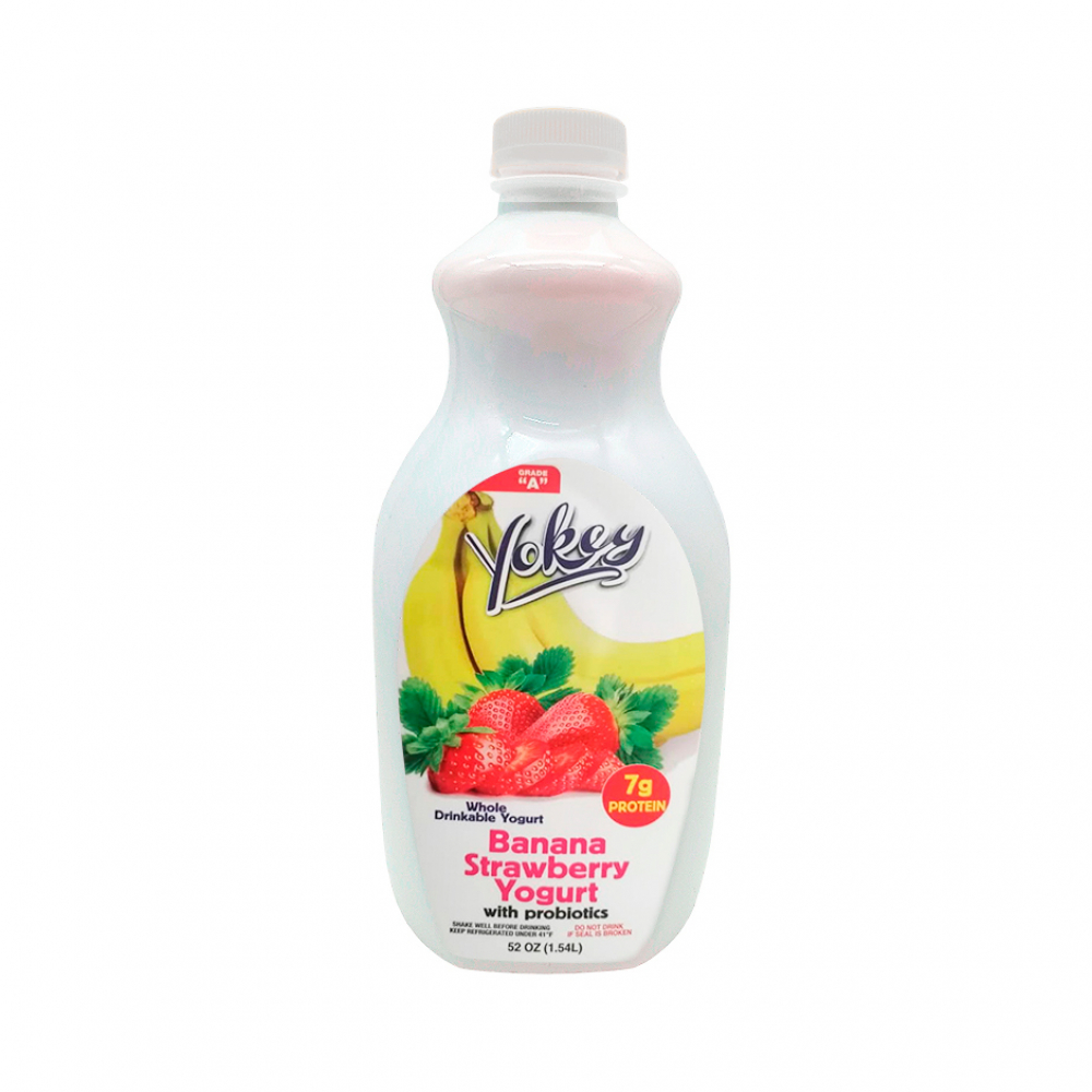 Yokey banana and strawberry yogurt with probiotics (1.54 L) | Online ...