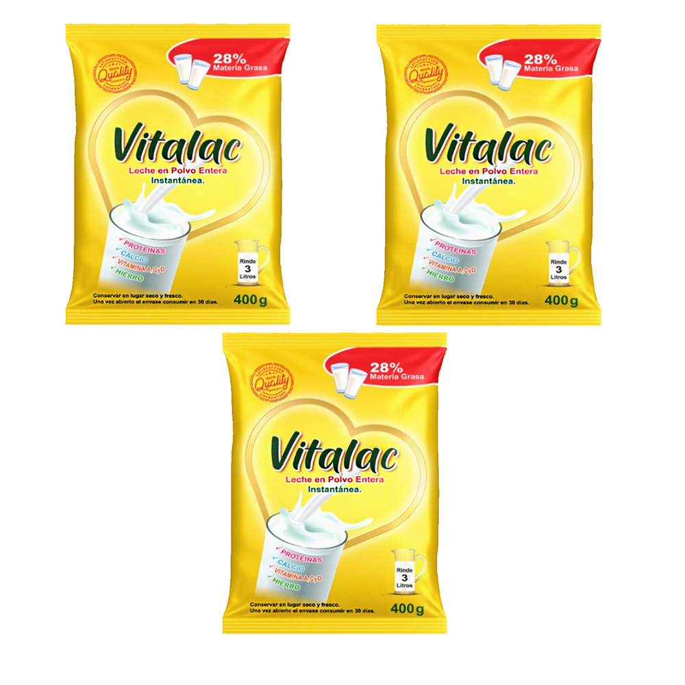 Leche en polvo entera instantánea con fibra, minerales y vitaminas ...