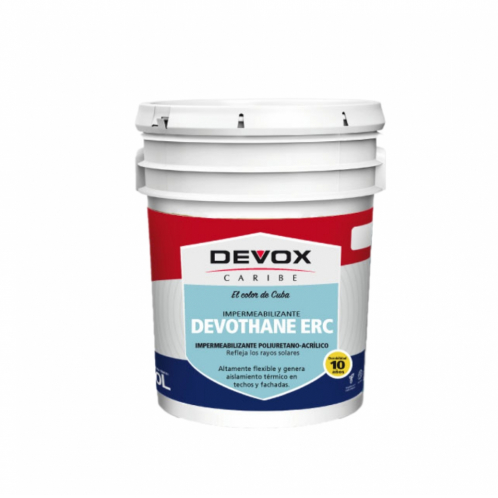 Pintura devothane erc impermiabilizante poliuretano color blanco Devox Caribe (19 L ...