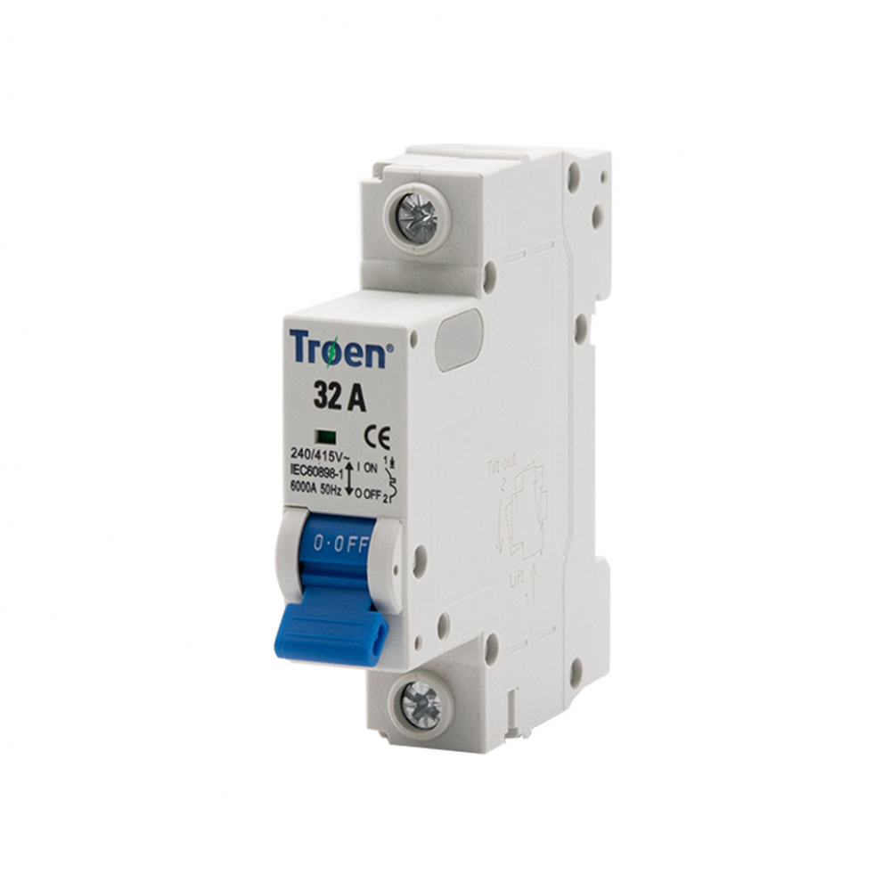 Interruptor - breaker - termomagnético de 1 polo y 32 A tipo europeo ...