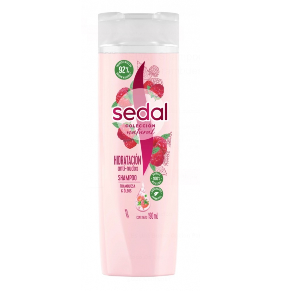Champú hidratante antinudos con frambuesa y óleos Sedal (190 ml ...