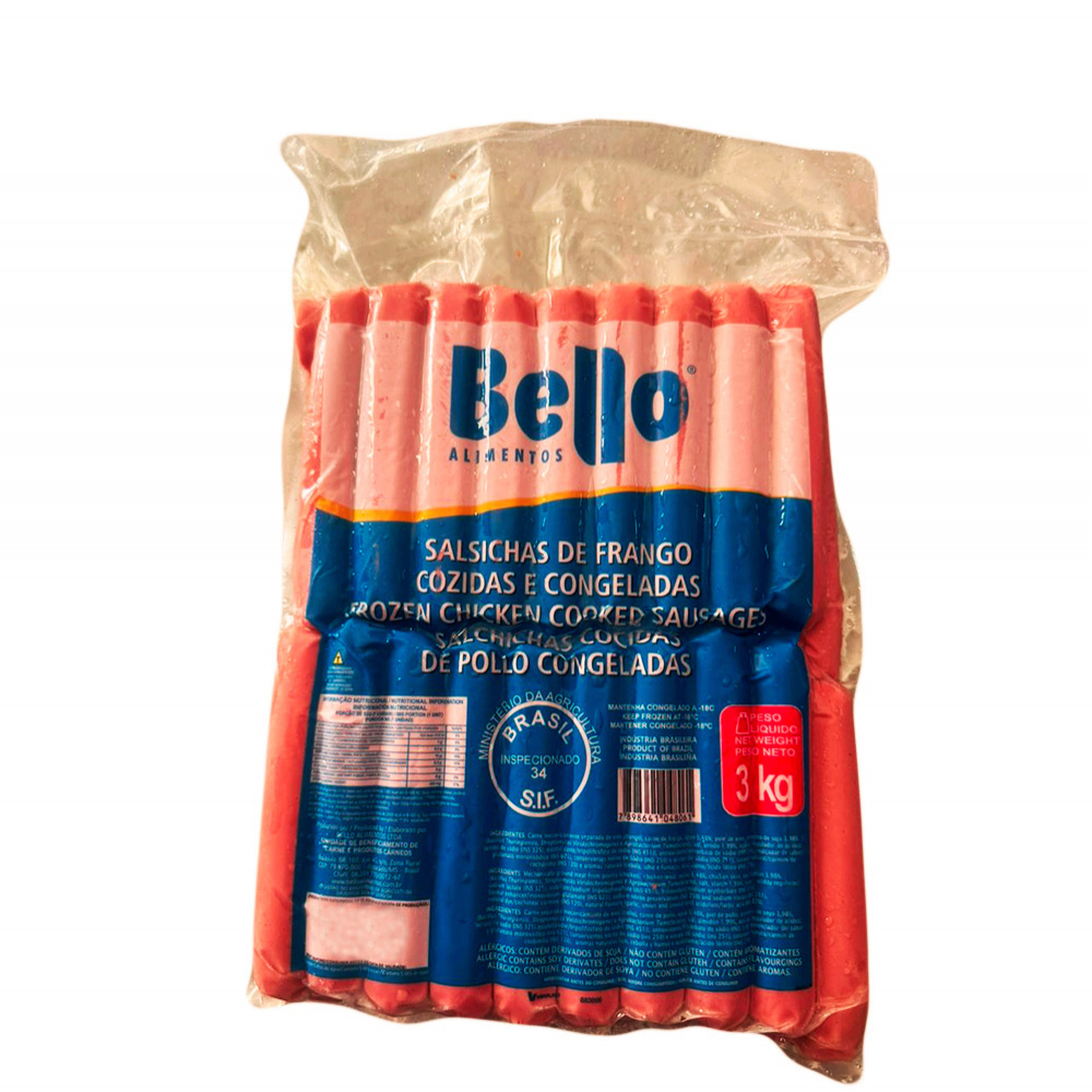 Bello cooked chicken sausages (3 kg / 6.6 lb) | Online Agency to Buy ...