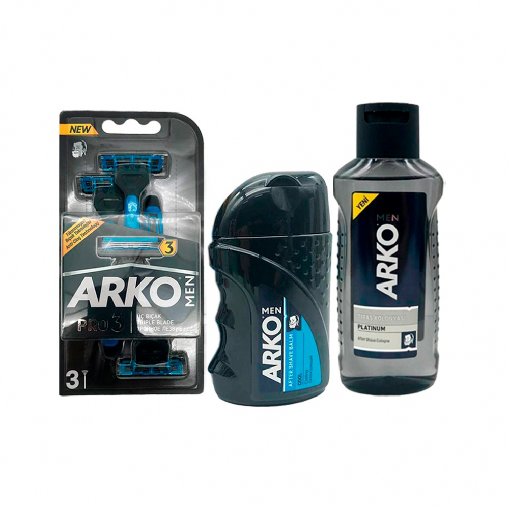 Máquina de afeitar triple hojas + Colonia platino para después del ...
