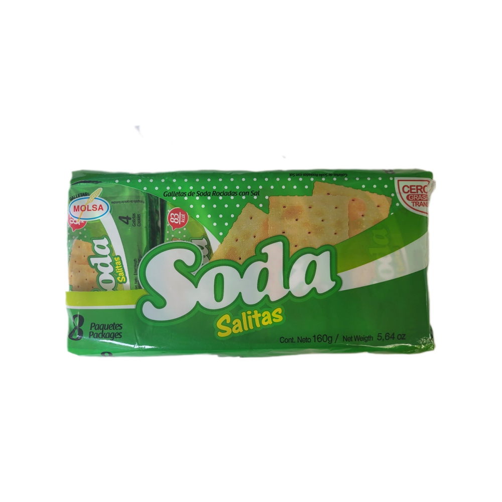 Galletas de soda rociadas con sal Soda Salitas Molsa (160 g / 5.64 oz ...