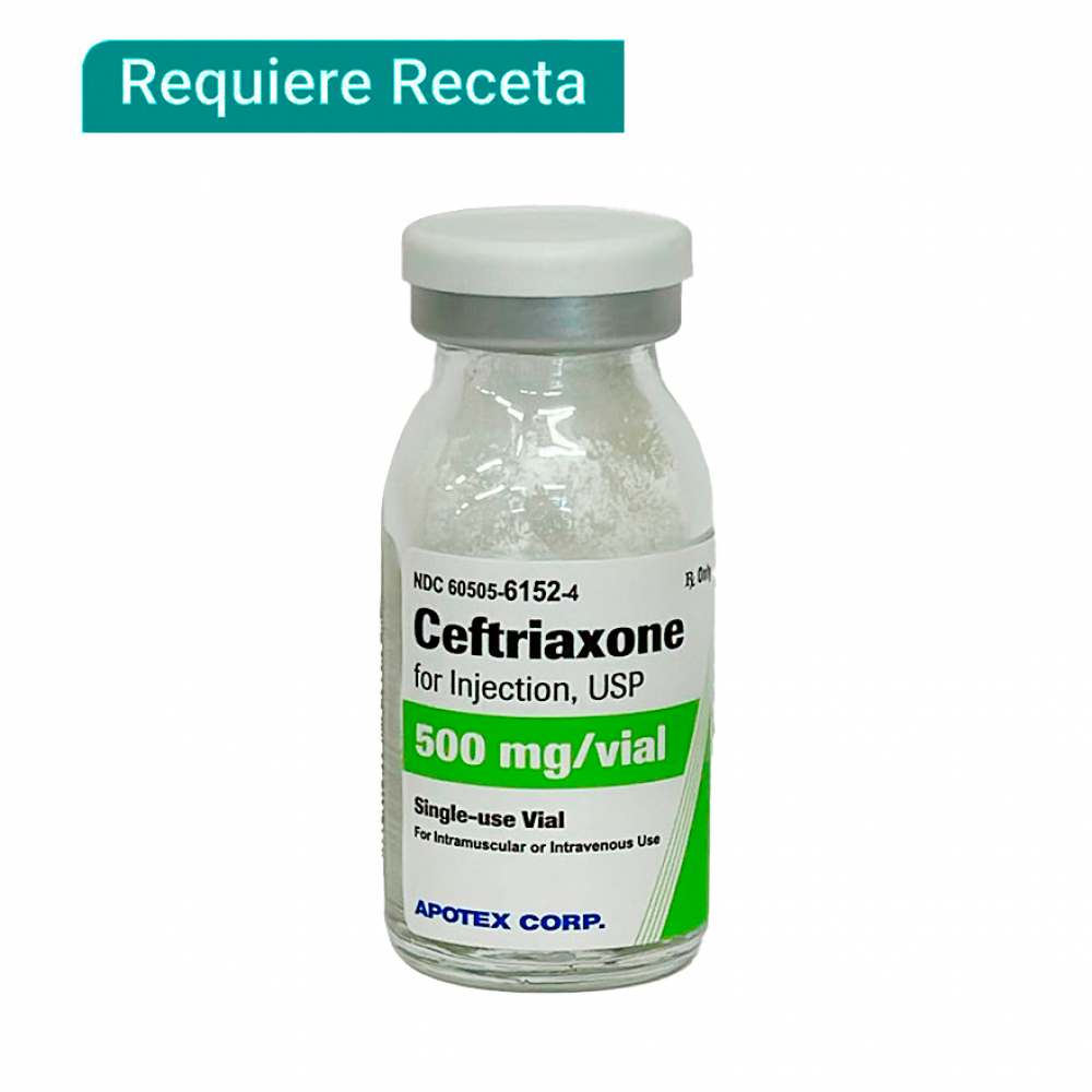Ceftriaxona 500 mg Apotex Corp (1 bulbo) | Supermarket 23 es una Tienda ...