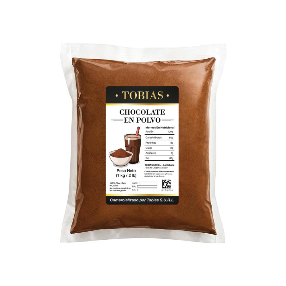 Chocolate en polvo Tobías (454 g / 1 lb) | Supermarket 23 es una Tienda ...