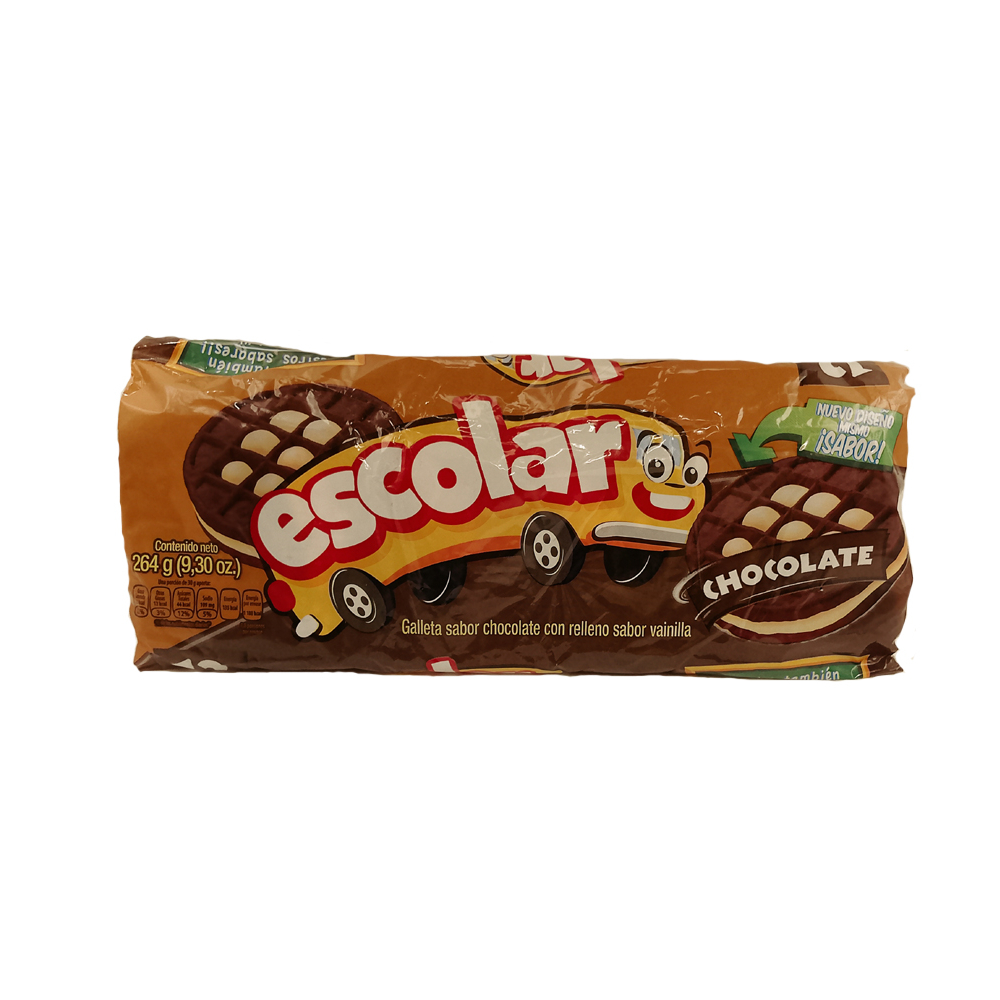 Galleta de chocolate con relleno sabor a vainilla Escolar (264 g / 9.31 ...