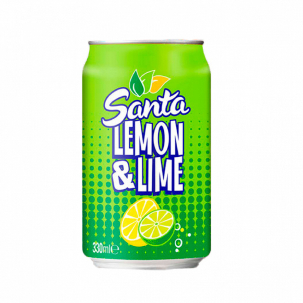 Santa lemon and lime carbonated soft drink (330 ml) | Online Agency to ...