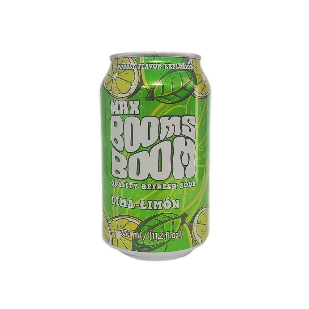 CompreMarket - Refresco gaseado sabor lima-limón Max Booms Boom (330 ml)