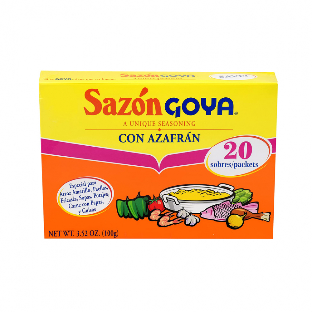 Sazón con azafrán Goya (100 g / 3.52 oz) | Supermarket 23 es una Tienda ...