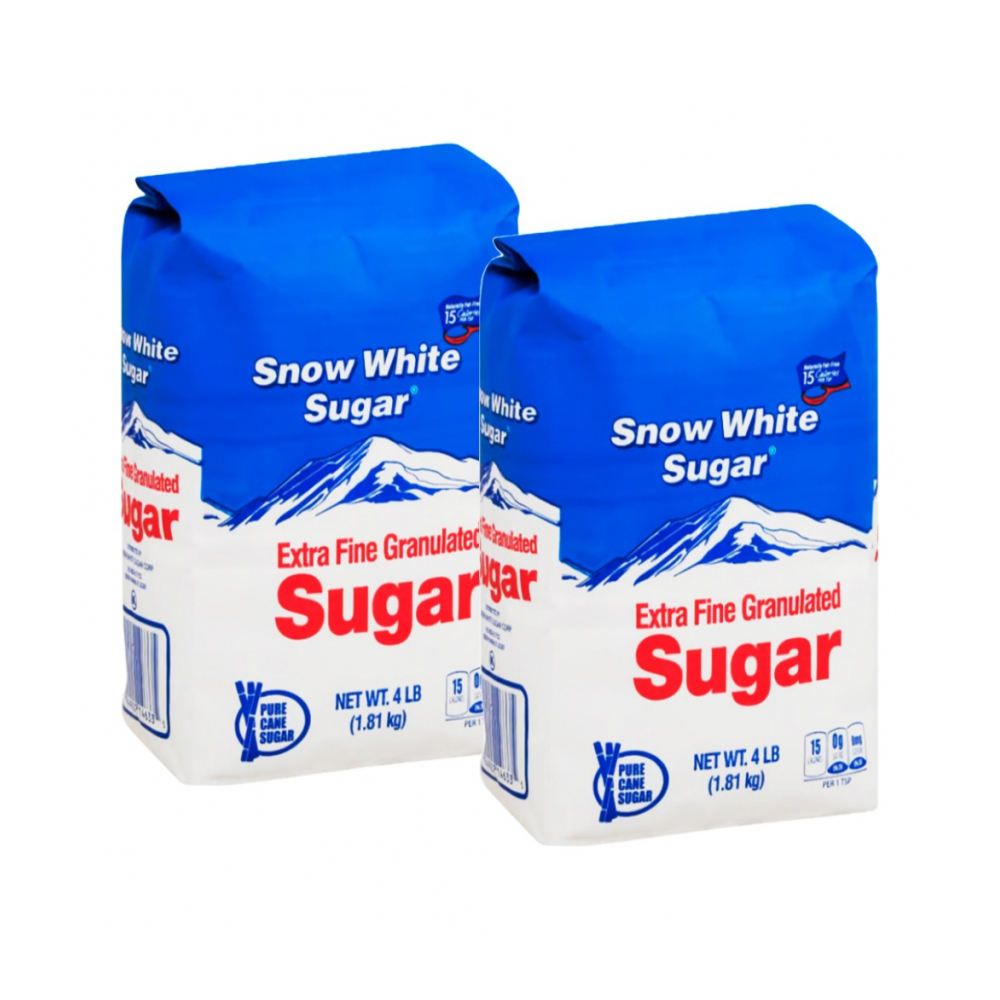 Azúcar blanca granulada extra fina (2 x 1.81 kg / 4 lb) | Supermarket ...