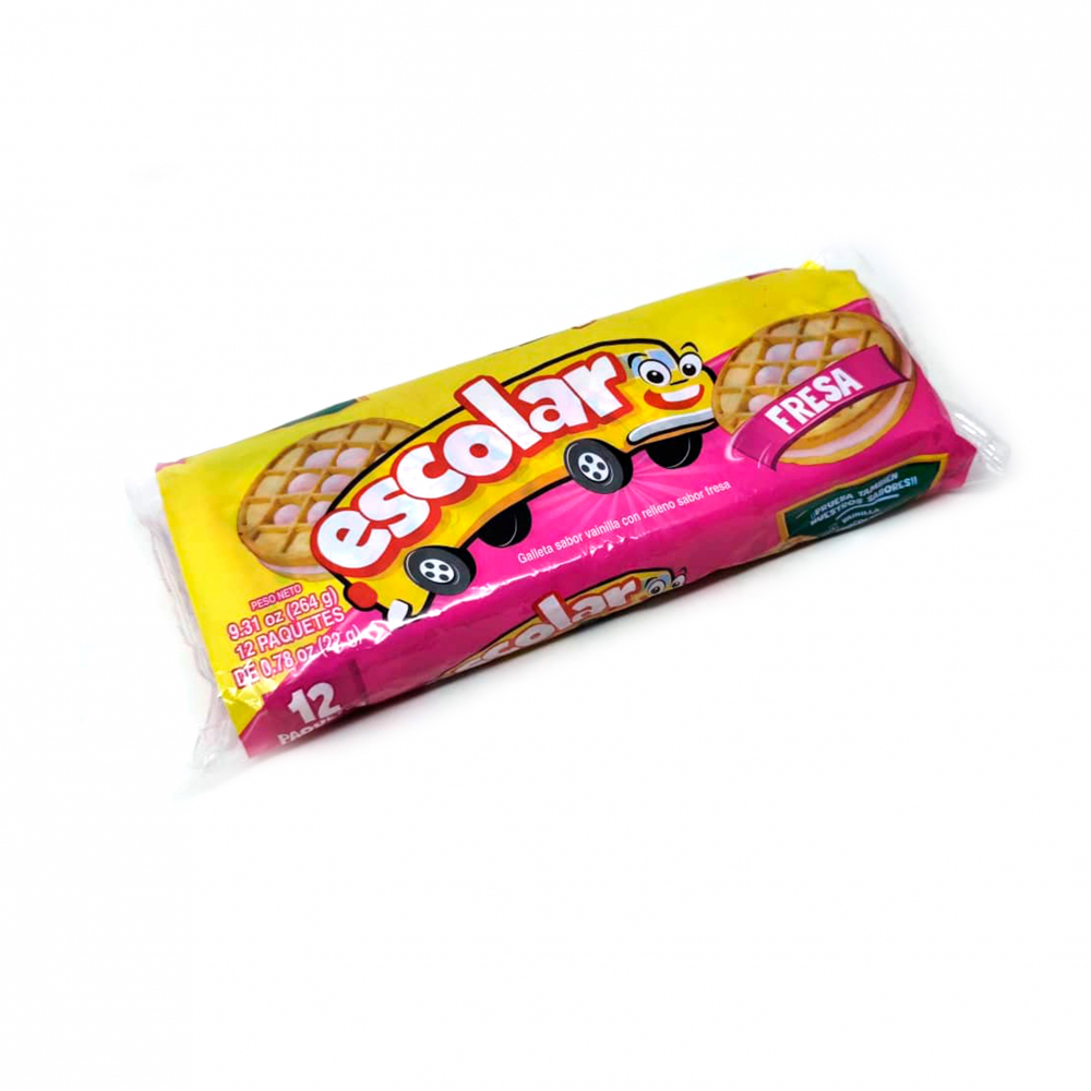 CompreMarket - Galleta de vainilla con relleno sabor a fresa Escolar ...