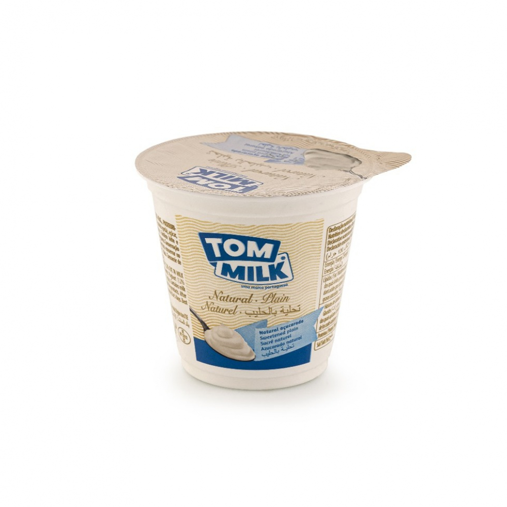 Yogurt pasteurizado natural azucarado Tom Milk (125 g / 4.41 oz ...
