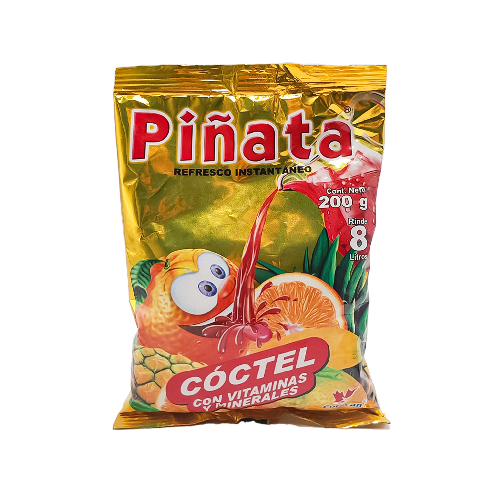 CompreMarket - Refresco instantáneo sabor a cóctel Piñata (200 g / 7 oz)