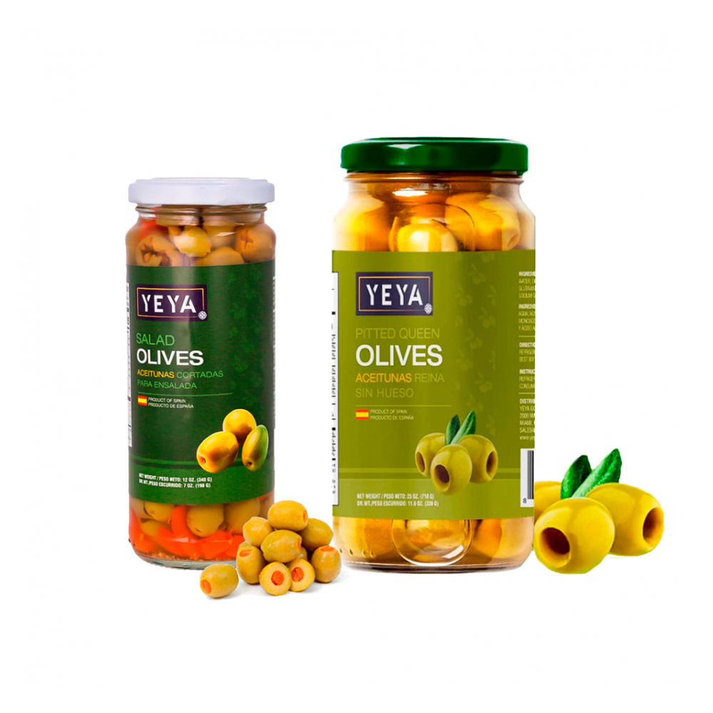 Combo aceitunas españolas: Aceitunas cortadas + Aceitunas reina ...