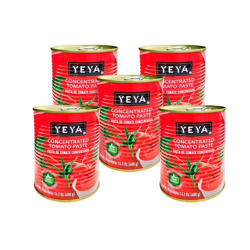 Pasta de tomate concentrada Yeya (5 x 400 g / 14.11 oz) | Supermarket ...