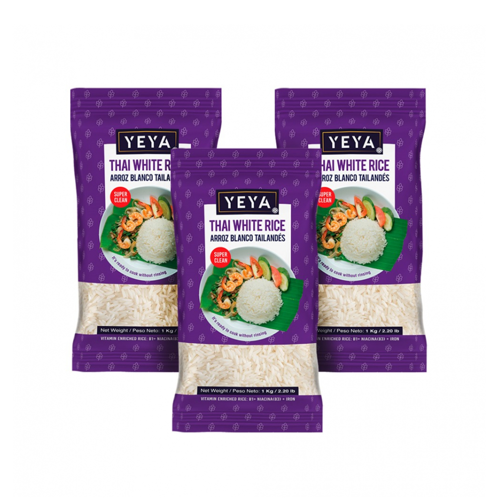 Yeya thai long grain white rice (3 x 1kg/2.2lb) | Online Agency to Buy ...