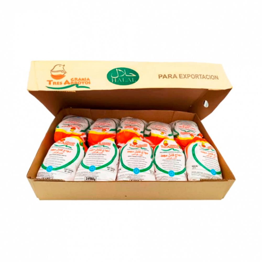 Box of whole eviscerated chicken without giblets (14 kg / 30.8 lb ...