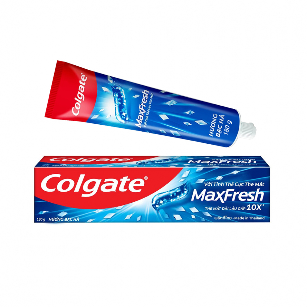 Colgate Max Fresh Peppermint Ice flavored toothpaste (180 g / 6.34 oz ...