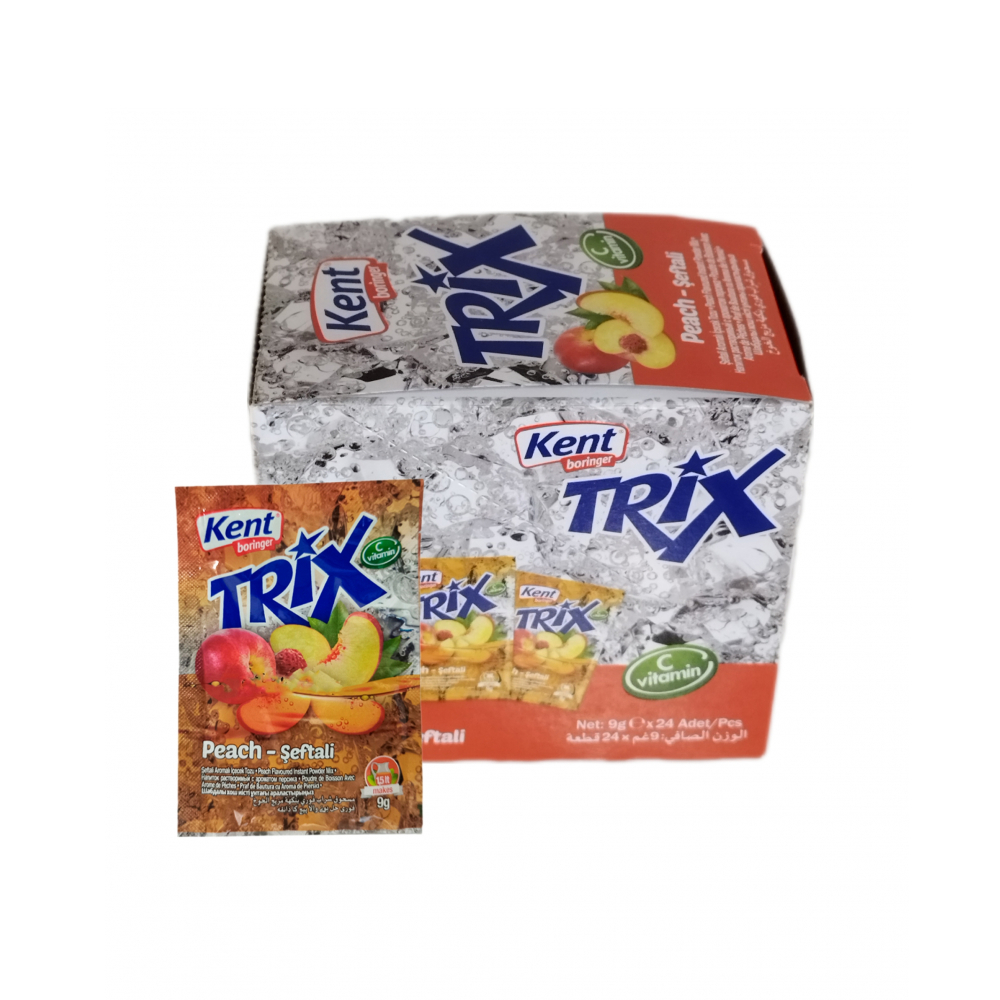 Caja de refresco en polvo sabor melocotón Trix (24 x 9 g) | Supermarket ...