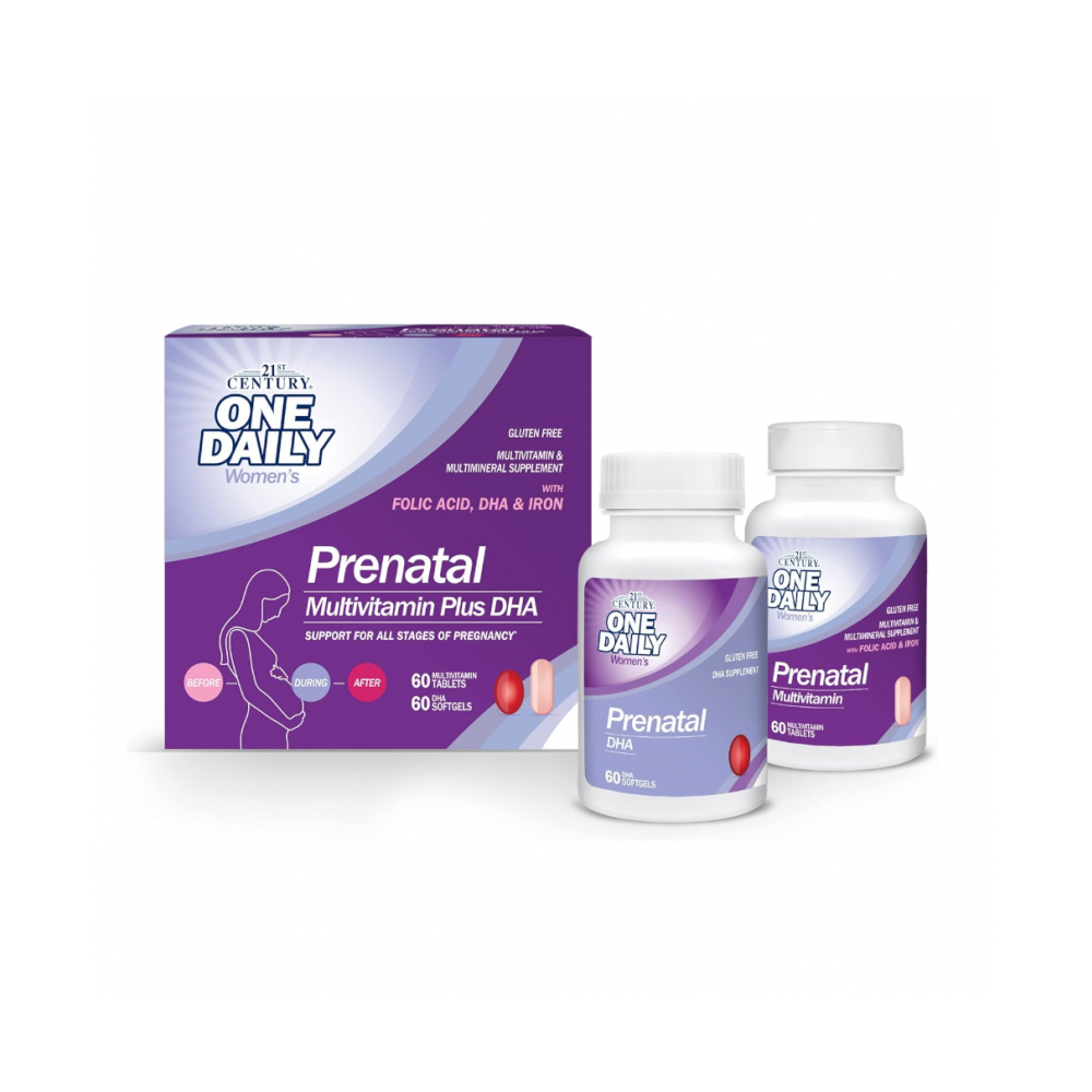 Prenatal. Multivitamínico y multimineral con ácido fólico + DHA ...